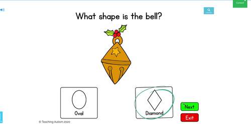 Christmas Boom Cards 2D Shape Matching by Teaching Autism | TPT