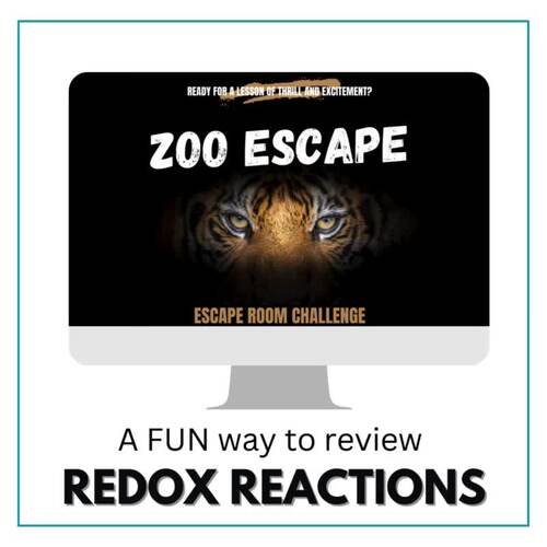 Reduction Oxidation REDOX reactions escape room high school Chemistry