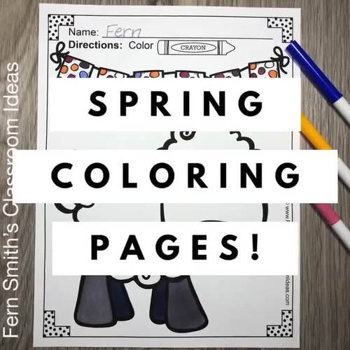 Spring Coloring Pages | Spring Coloring Book by Fern Smith's Classroom ...