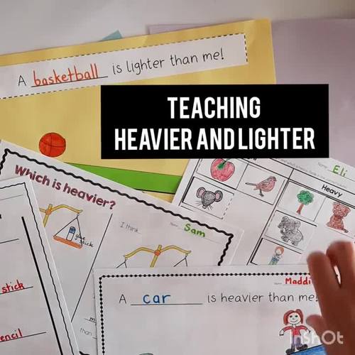 Weight & Mass Measurement Activities - Comparing Objects Heavier ...