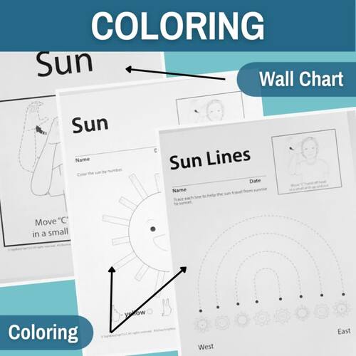 Sunrise Sunset Activities Science Sun Position Worksheets Craft Sign ...