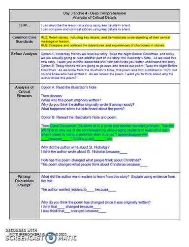 Twas the Night Before Christmas Lesson Plan and Activities | TpT