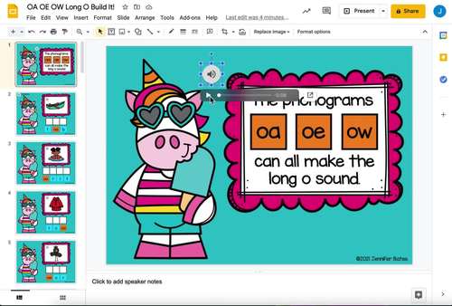 OA, OE, OW Long O Build It! Google Slides Distance Learning by Jennifer ...