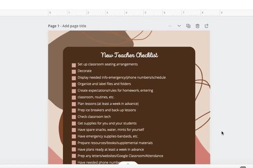 New Teacher Checklist and Advice by Graphics by LucyM | TPT