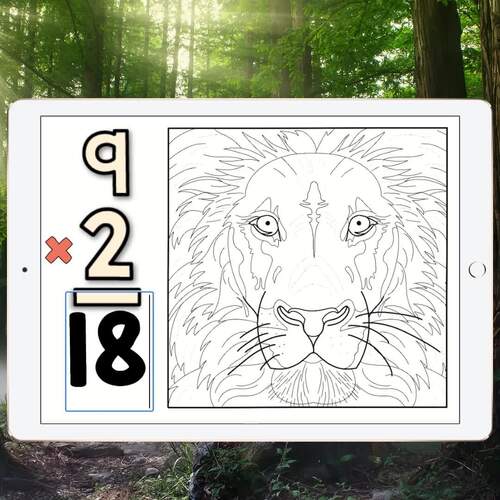 Multiplication by 2 Boom Cards | Color the Animal by LOL - Life of Learning