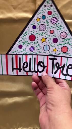 Christmas Tree Crown Classroom Holiday Craft | Winter Crowns to Color ...