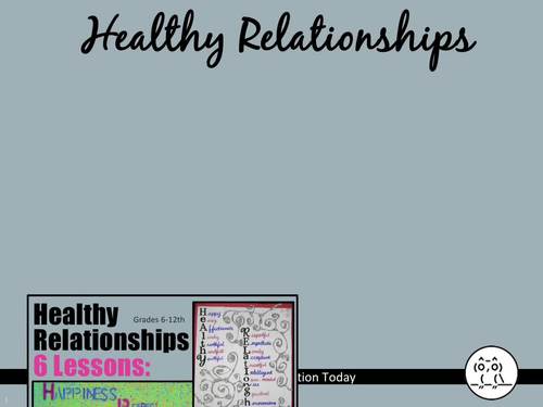 Health Lesson: Healthy Relationships for Teen Health: A TPT BEST SELLER!