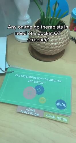 Occupational Therapy OT Pocket Screening (Kindergarten, Ages 5-6)