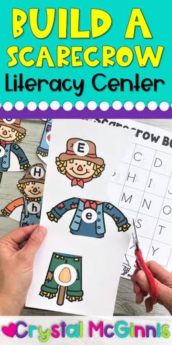 Build an Alphabet Scarecrow (Fall Themed Literacy Center) Fall Activity