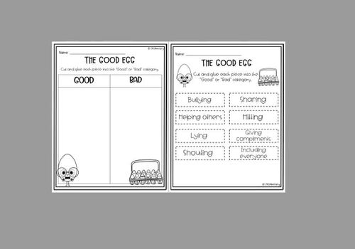 The Good Egg Book Companion Activities | SEL Read Aloud ELA No Prep