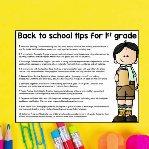 Back-to-School Poems & Tips Bundle: Pre-K to 6th Grade | TPT