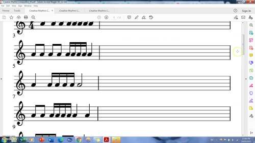 Creative Rhythm Composition #4 (Basic Rhythm Practice Music Worksheet)