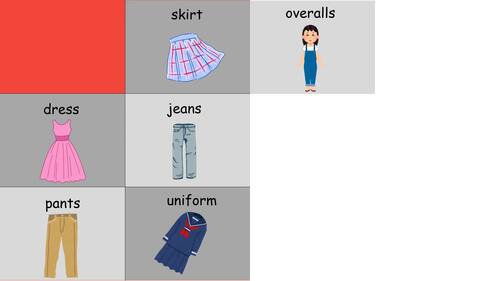 Digital Games-All about clothing! Vocabulary Games *Find the hidden picture