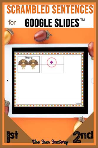 Digital Thanksgiving Scrambled Sentences for Google Slides ™ Google ...