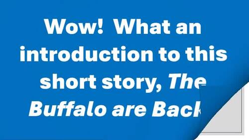 The Buffalo Are Back by J. George introduction and digital vocabulary ...
