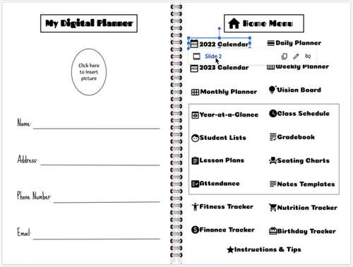 Teacher Digital Planner Two Full Years Back to School Hyperlinked