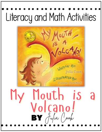 My Mouth is a Volcano Kindergarten Activities | Literacy, Math, Crafts ...