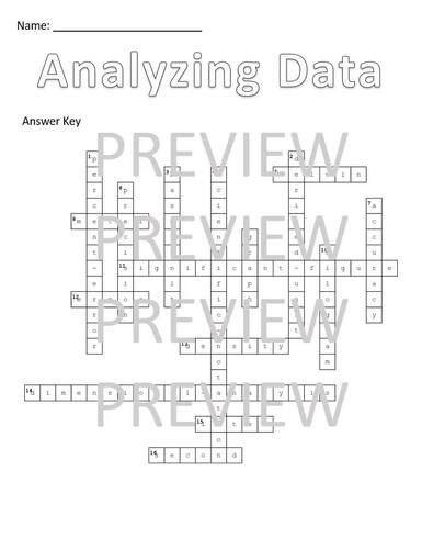 Analyzing Data Vocabulary Puzzle and Word Search| Chemistry | TPT
