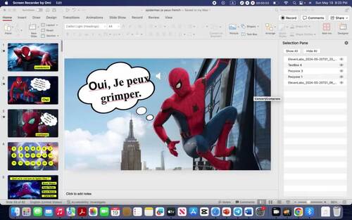 Spider-Man French Je Peux digital power point game by its Study Time Store