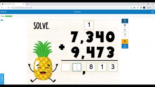 Addition Standard Algorithm Boom Cards | 3rd Grade Math | TPT