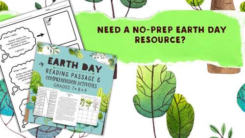 Earth Day Worksheets Reading Passage and Comprehension Activities