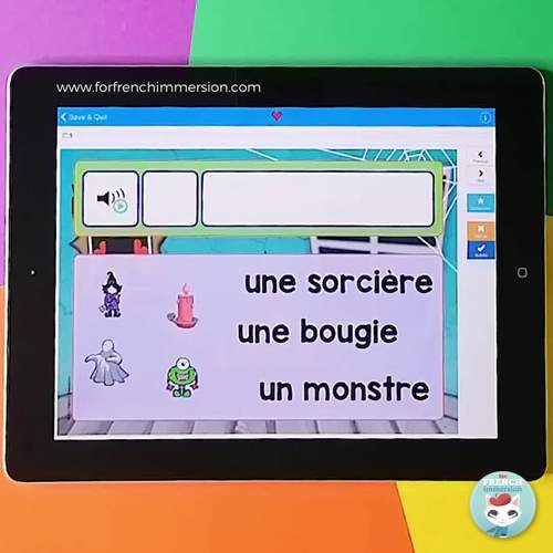 French Halloween Boom Cards for Vocabulary Practice with Audio | Cartes ...