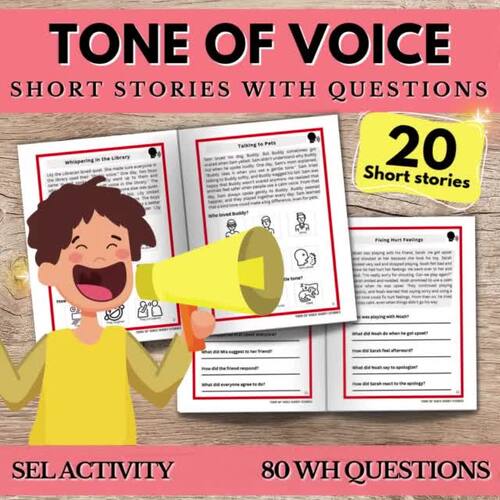 Tone Of Voice Stories W/ Comprehension Question Worksheet Autism Social ...