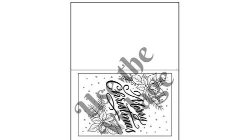 16 Printable Merry Christmas Cards -Blank Inside- Gifts for Students or ...