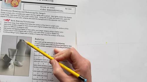 Art Lesson: Middle or High School Art, Contour Line Drawing | TpT