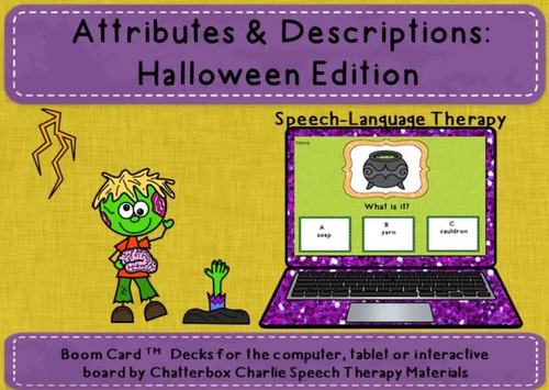 Halloween Attributes and Descriptions Boom Cards | TpT