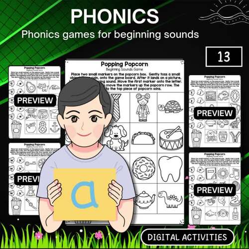 Phonics games for beginning letter sounds for Children by GLD Worksheet ...