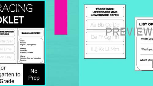 Fine Motor Skills Tracing Letters & Alliteration Words Morning Work ...