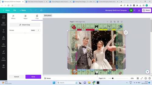 custom monopoly game board editable on canva by Puzzies | TPT