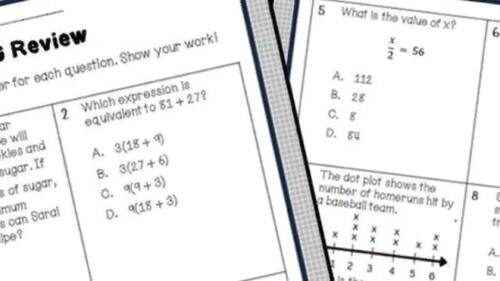 EOG Review #10 | 6th Grade Math | Test Prep by My Math Teacher Heart