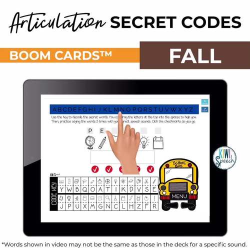 R Articulation Secret Codes BOOM Cards - Fall | Speech | Digital Speech ...