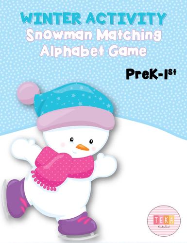 Snowman Alphabet Matching Games by TeKa Kinderland | TPT