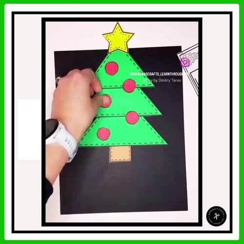 2D Shape Christmas Tree Craft Kindergarten Math Shapes December ...
