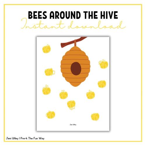 Bees Around the Hive | Counting & Fine Motor Activity for Preschool