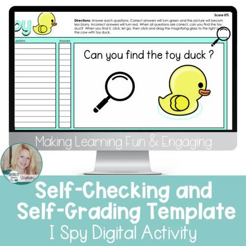 Editable Self-Checking I Spy Template Digital Resource Activity Vol. 6
