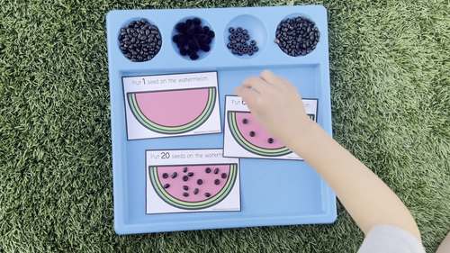 Watermelon Seed Counting and Number Identification 0-20 Summer Math ...