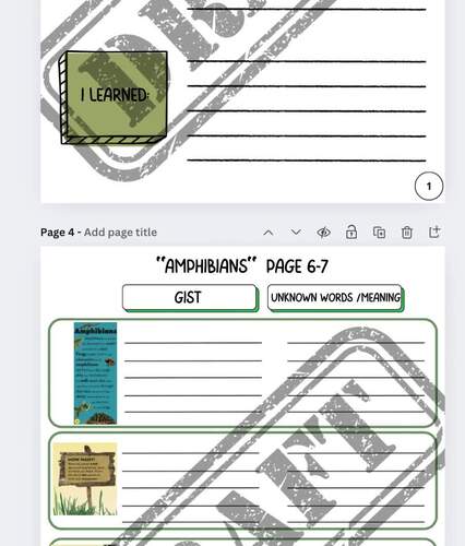 EL Education: Grade 3: Module 2: Freaky Frog Student Notebook | TPT