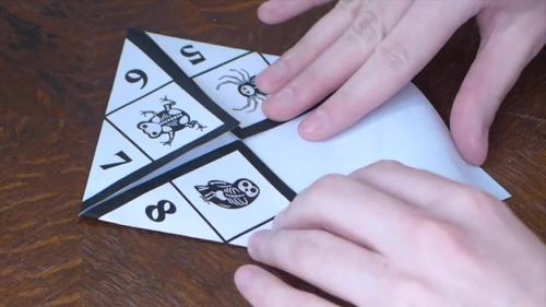 Printable Halloween Fortune Teller Craft Activity, Cootie Catcher ...