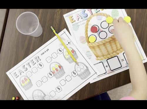 Easter Shake & Spill | Decomposing 5 & 10 | TPT