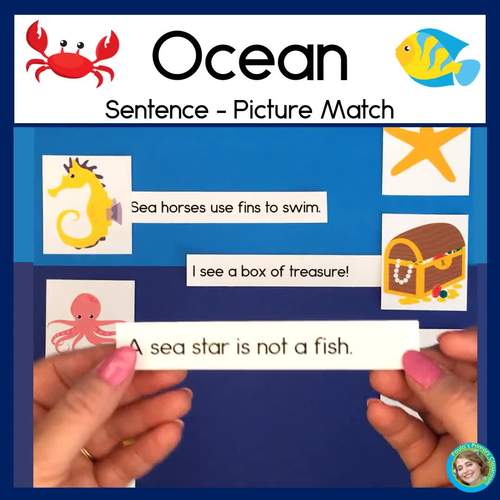 Ocean Animals Sentence Picture Match | Reading Comprehension and ...