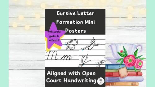 Cursive Letter Formation Mini Posters {Open Court Aligned} | TPT