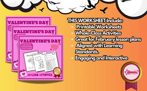 Valentine's Day Letter Tracing, Color by Number Activities Pre K,1st ...