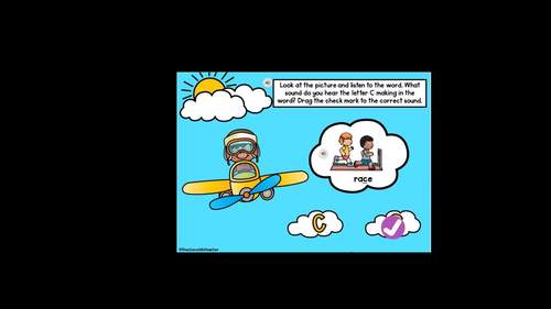 Hard and Soft C Phonics Google Slides™ - Includes Audio | Sound