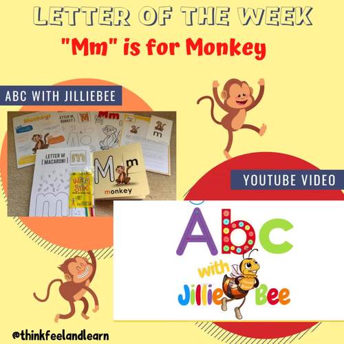 Learn to Read #2 "Mm is for Monkey" Trace the Letter Sound the Letter