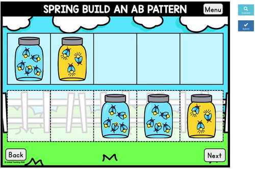 Build a Pattern (Spring) Boom Cards (Distance Learning) by United Teaching