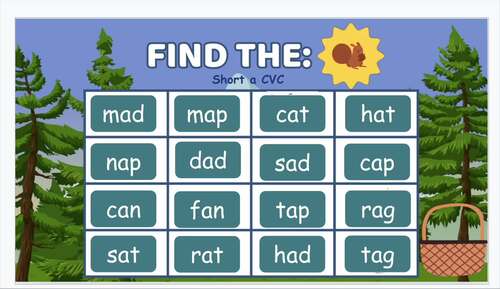 Forest Read & Find! | Digital CVC Word Game (Google Slides™) | TPT